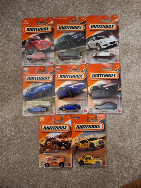 MATCHBOX CARS 2026 Mix 2B x8: Citroen 2CV, 2024 Range Rover, Mazda RX8 ...