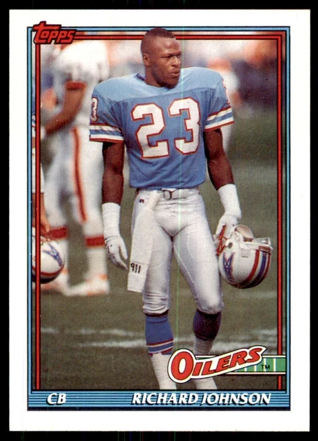 1991 TOPPS RICHARD Johnson recrue Houston Oilers #237 EUR 1,96 ...