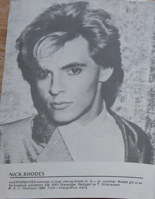 NICK RHODES DURAN DURAN / ROD STEWART in Norwegian magazine ...