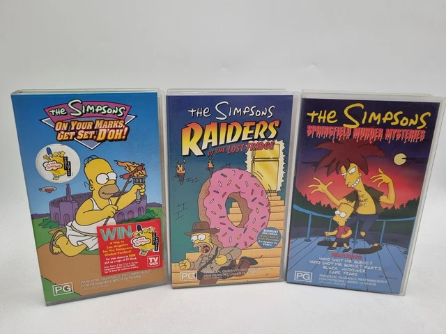 3X THE SIMPSONS Vhs Tapes: Springfield Murder Mysteries, Raiders, On ...