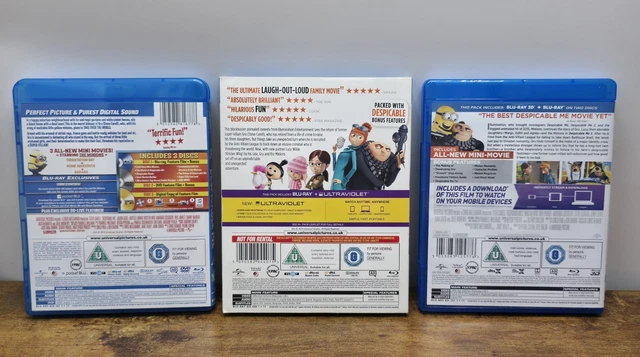 DESPICABLE ME BLU-RAY Movies 1-3 Bundle VGC Free UK Postage £12.99 ...