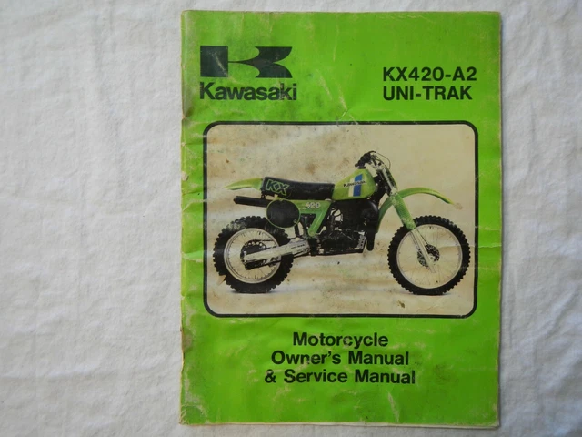 1981 KAWASAKI KDX420-A2 Uni-Trak KDX420 KDX 420 A2 owner's service ...