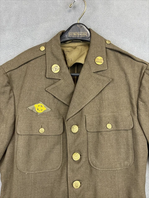 WWII WW2 US Army Dress Uniform Jacket 5th Airforce Tech Sergeant Size ...