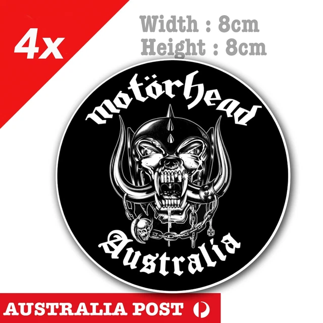 MOTORHEAD SKULL AUSTRALIA Logo, Motorcycle,Fuel Tank, Helmet Sticker $8 ...