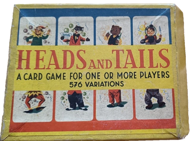 VINTAGE 1960'S CARD Game HEADS and TAILS £7.50 - PicClick UK