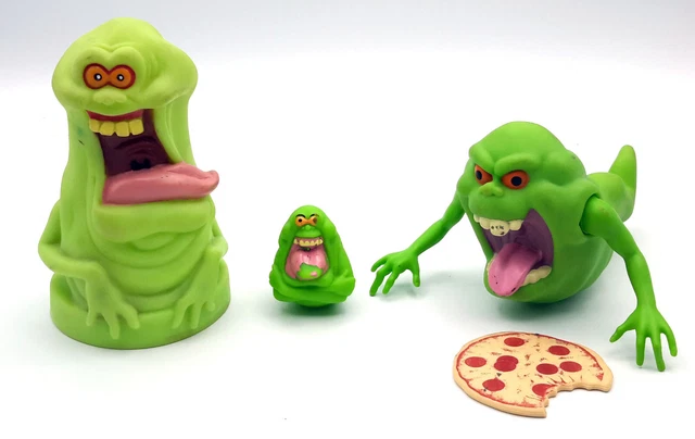 LOT OF 3 Vintage THE REAL GHOSTBUSTERS Green Ghost Slimmer figures ...