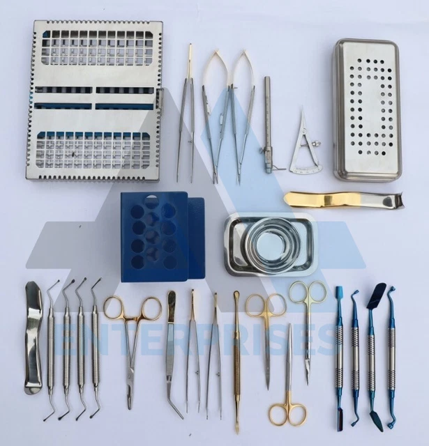 DENTAL PRF BOX Kit Bone Surgery Instruments Implant Surgical Set of 28 ...