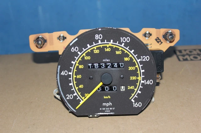GENUINE MERCEDES-BENZ W126 C126 Instrument Cluster Speedometer Gauge ...