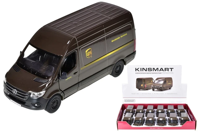 UPS MERCEDES BENZ Sprinter Panel Van Metal Die Cast Pull Back Action ...