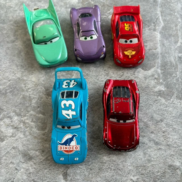DISNEY PIXAR CARS Meta Diecast Lightning McQueen Dinoco Holley ...