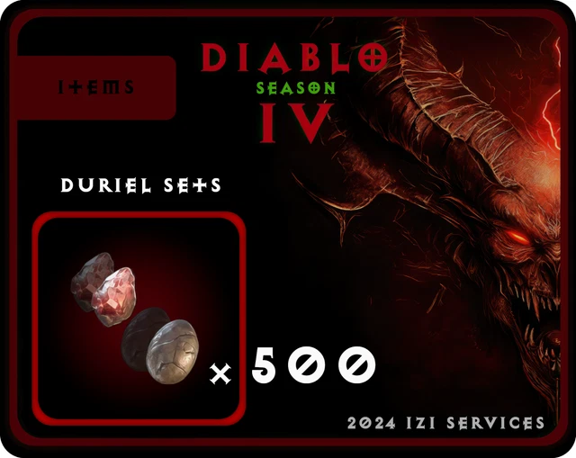 D4 DIABLO 4 Season 7 Vessel of Hatred Duriel Sets 500x Sum 1000/1000 ...