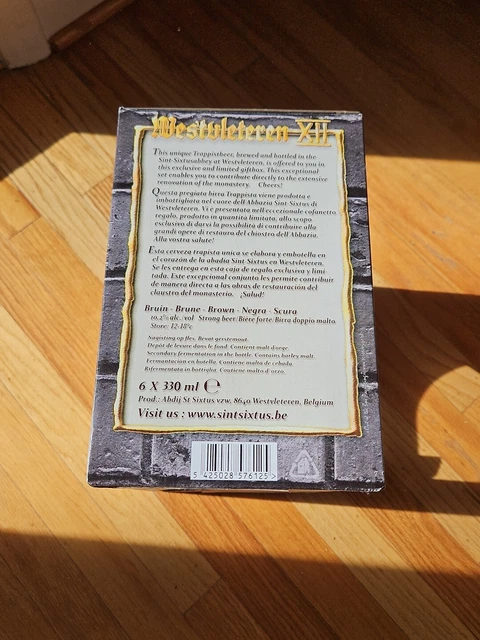 WESTVLETEREN XII 12 Trappist Beer Glass + Box RARE 2012 Abbey Belgian ...