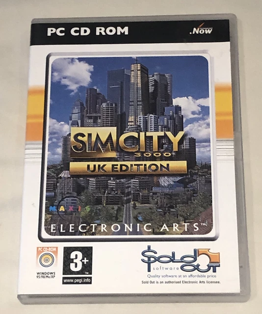 SIM CITY 3000 UK edition PC CD-Rom (Windows 95/98/ME/XP) $4.34 - PicClick