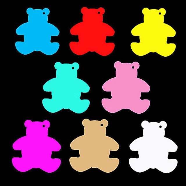 MEDIUM TEDDY BEAR Shaped Price Tag Labels Display Swing Tickets. All ...