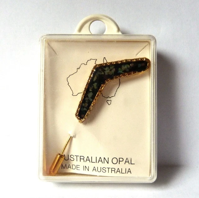 ORIGINAL AUSTRALIAN OPAL Boomerang Shaped Pin £5.00 - PicClick UK