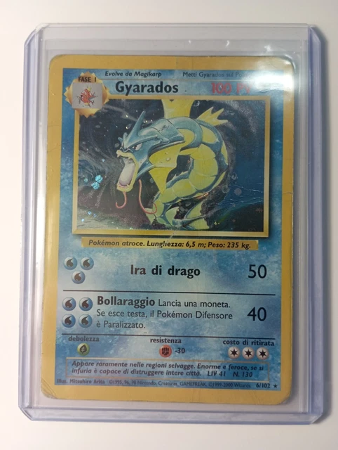 🔥POKEMON TCG BASE Set 6/102 - Gyarados Italian - Heavily Played ...