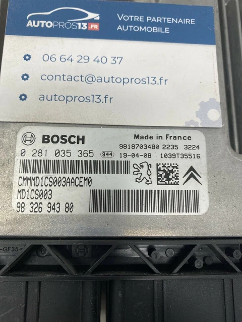 MD1CS003 ECU CALCULATEUR Moteur A Decoder Peugeot Citroen 0281035365 ...