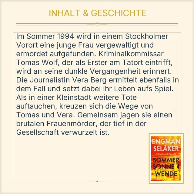 SOMMERSONNENWENDE ENGMAN SELÅKER Solstice Criminel Ullstein EUR 5,95 ...