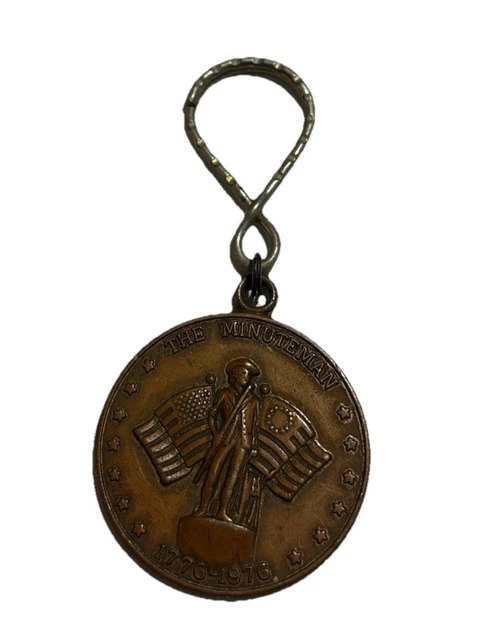 VINTAGE USA BICENTENNIAL 1776-1976 Minuteman Collectible Keychain ...
