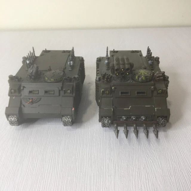 2 WARHAMMER 40K Space Marine Vehicles/Tanks. Assembled and Part Painted ...