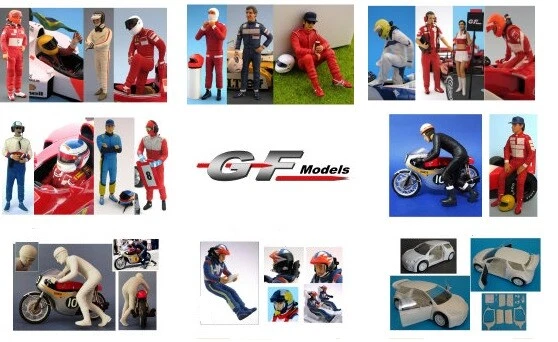 GF MODELS RESIN Drivers für F1 Autos im Maßstab 1:20 EUR 18,97 ...