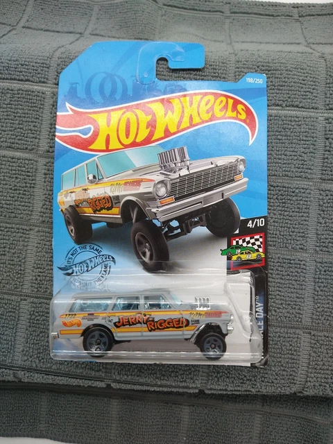 HOT WHEELS '64 Chevy Nova Gasser Jerry Rigged 198/250 HW RACE DAY 4/10 ...