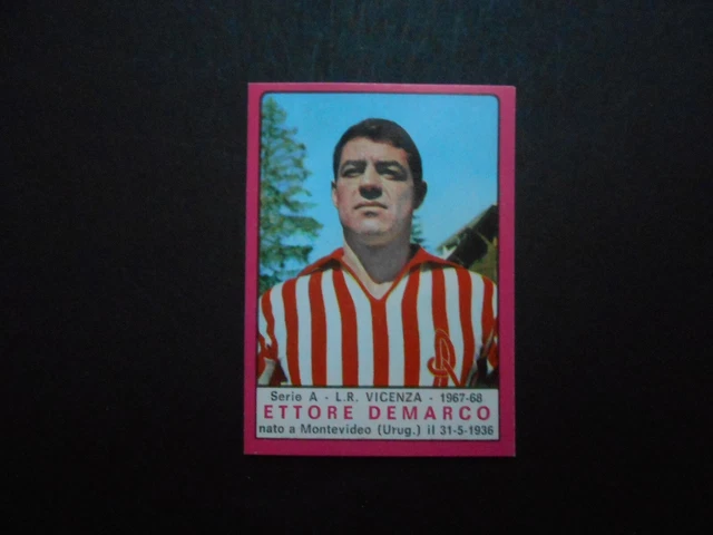 FIGURINA CALCIATORI PANINI-1967-68-L.R.VICENZA-DEMARCO-DI RECUPERO EUR ...