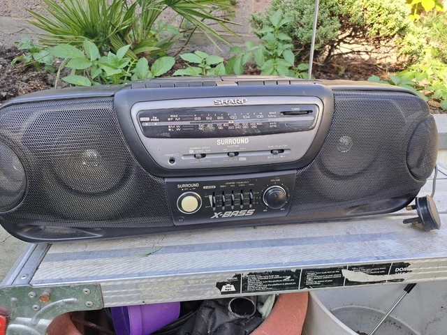 SHARP WQ-730 X Bass Stereo Radio Cassette Recorder, Boombox. £12.99 ...