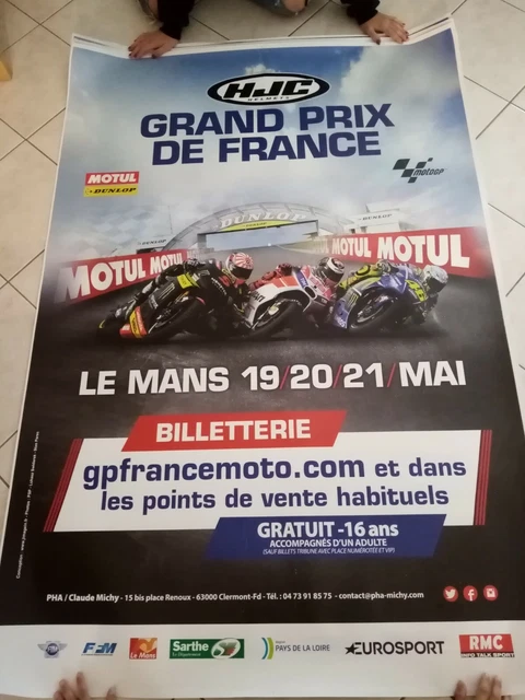 Affiche Grand Prix De France Moto 2017 Au Mans Format 120x180cm Eur