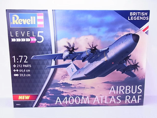 REVELL 03822 AIRBUS A400M Atlas RAF Airplane Kit 1:72 NEW in Original ...