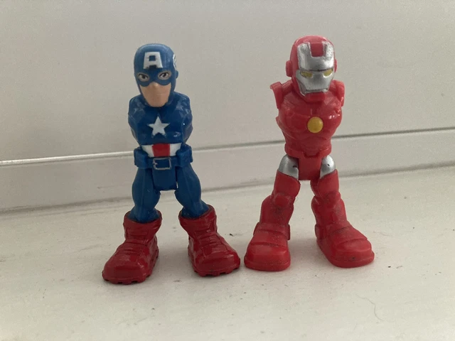 PLAYSKOOL IMAGINEXT MARVEL Superhero Squad Iron Man Captain America £2. ...
