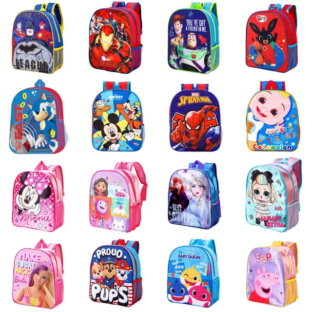 BOYS GIRLS KIDS Backpack Childrens Character Rucksack Junior Toddlers ...