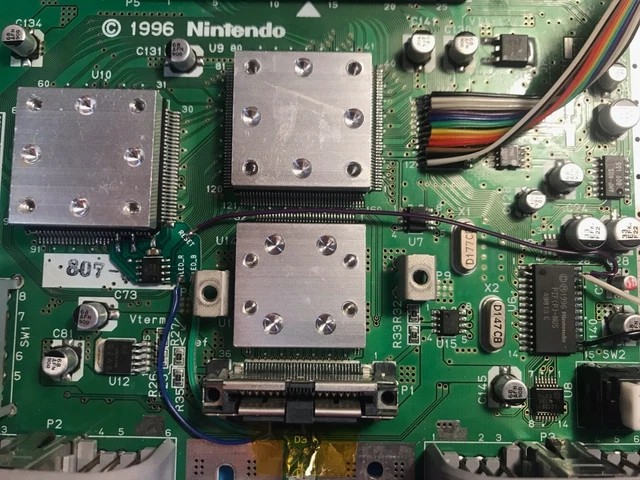 NINTENDO 64 N64 Pal RGB CPU overclock mod Black shell + recapped ...