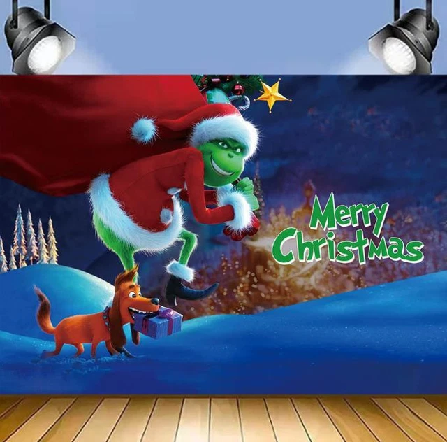 THE GRINCH BACKDROP Christmas Party Banner Home Studio Photo Background ...