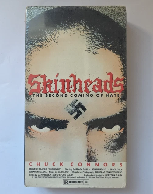 SKINHEADS VHS THE Second Coming Of Hate 1988 RARE BOX COVER Chuck ...