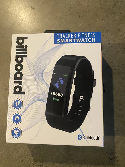 BILLBOARD TRACKER FITNESS Smartwatch: Tracks Steps/Kcal/Bmp (Bluetooth ...