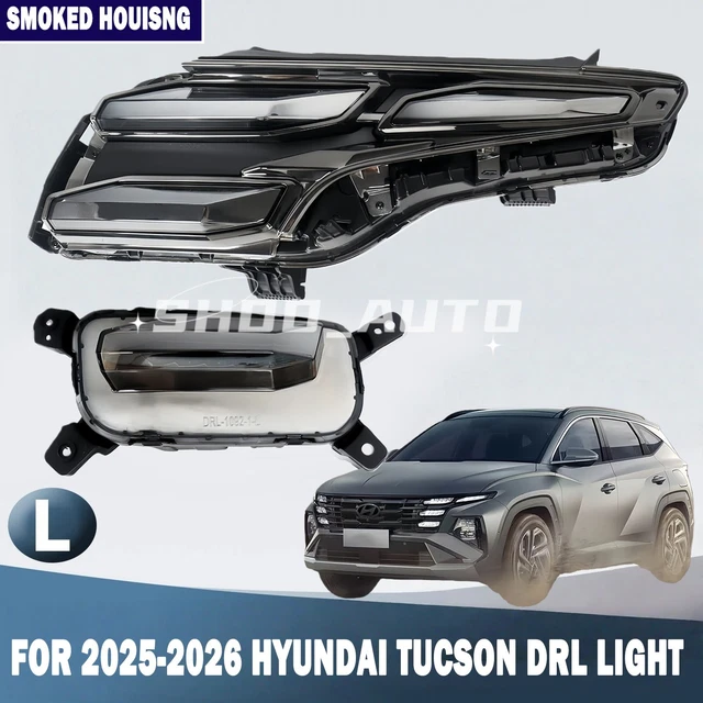 FOR 2025-2026 HYUNDAI Tucson Smoked LED Daytime Running Light Headlight ...