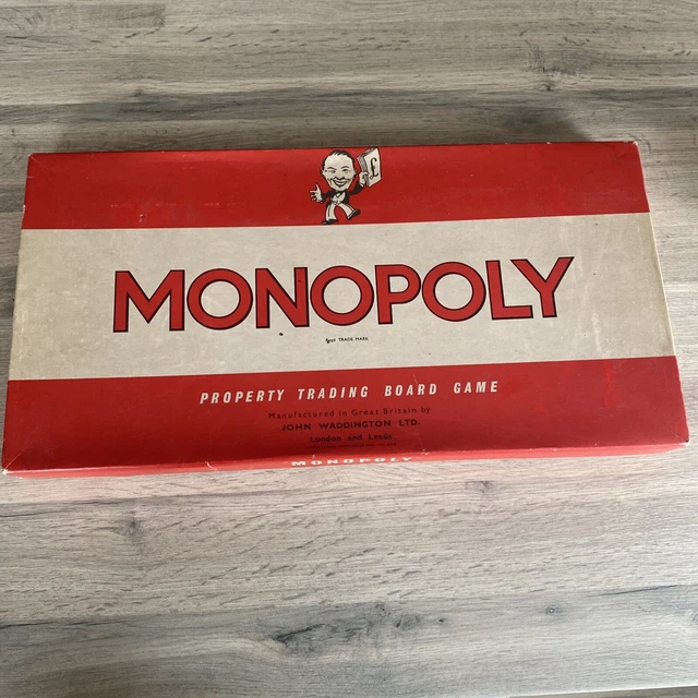 VINTAGE MONOPOLY BOARD Game In Remarkable Condition. John Waddington ...