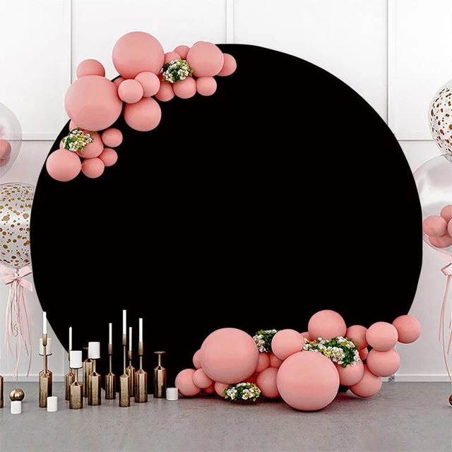 CIRCLE SIMPLE BLACK Solid Color Birthday Backdrop $35.97 - PicClick AU