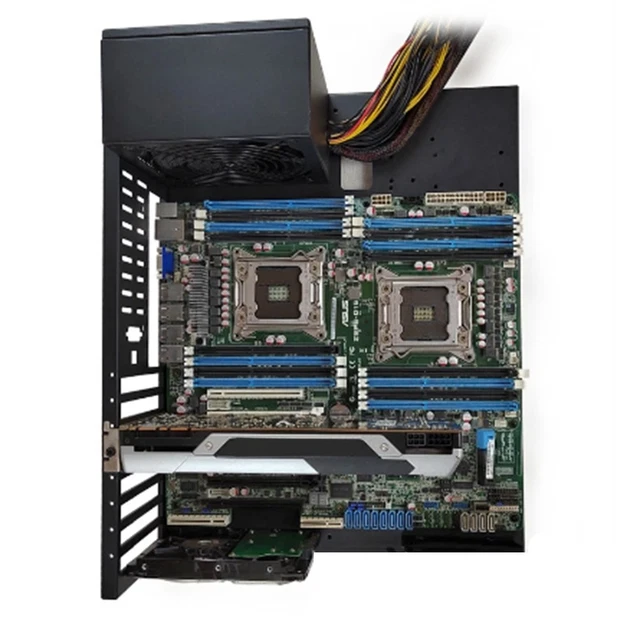 DUAL WAY SERVER, E-ATX/ATX, Motherboard Mount2769 Open Computer Case £ ...