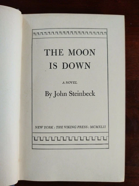 THE MOON IS Down par John Steinbeck PREMIÈRE ÉDITION 1942 EUR 28,55 ...