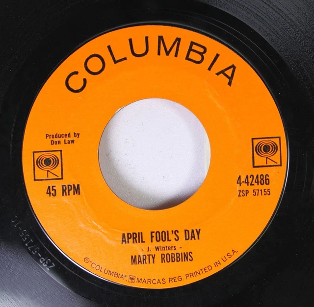 COUNTRY 45 MARTY Robbins - April Fool'S Day / Devil Woman On Columbia ...