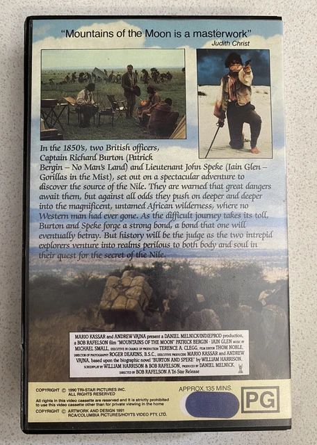 MOUNTAINS OF THE Moon [VHS] First Release 1990 Big Box Ex-Rental Video ...