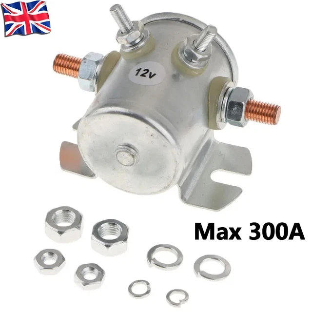 12V STARTER SOLENOID 4 terminal intermittent load 300A 12 volt 150A UNIVERSAL UK £12.12 ...
