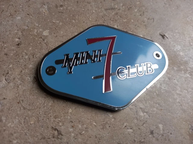 CLASSIC MINI COOPER S Seven Racing Club Badge Rare Works Mk1 Bmc Mpi ...