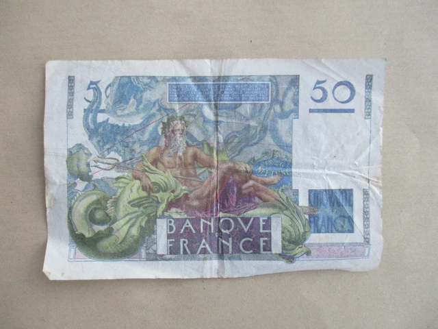 BILLET DE BANQUE ancien origine france Valeur 50F Neptune EUR 4,99 ...