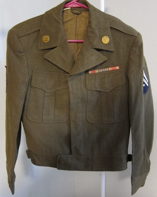 WWII US ARMY Ike Wool Field Jacket WW2 US Army Service Forces Medical ...