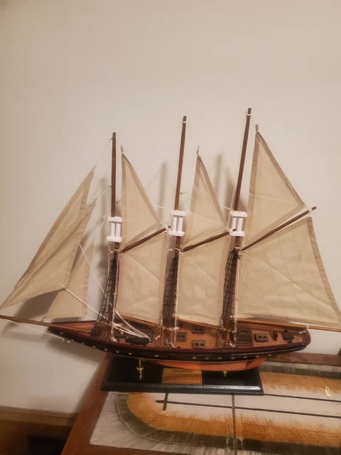SAILING YACHT MODEL Atlantic Model Ship 28"L Scale 1:100 $40.00 - PicClick