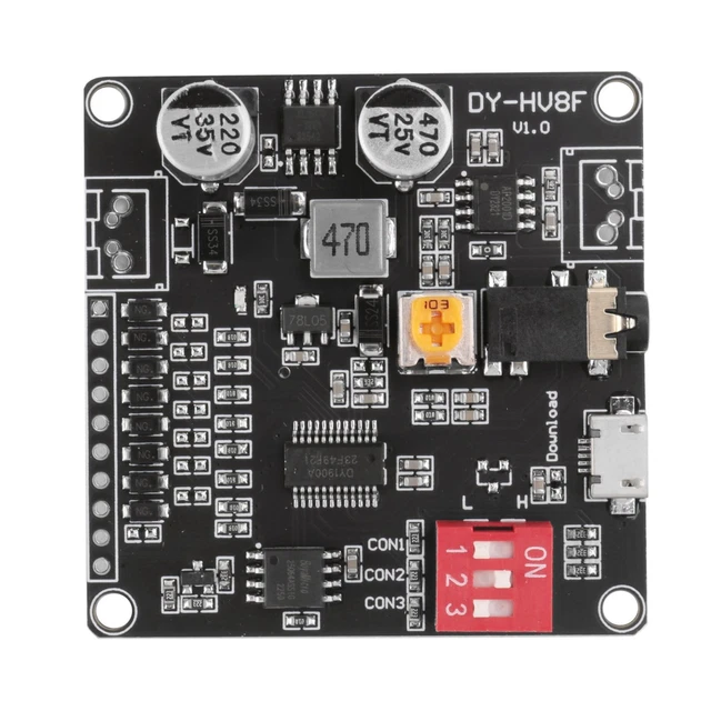 12V/24V VOICE PLAYBACK Module Serial Port Control Playback 10W/20W ...