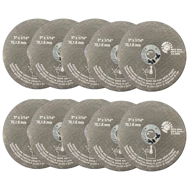 10PC PACK 75MM Diameter Circular Resin Saw Blade Cutting Disc for Angle ...